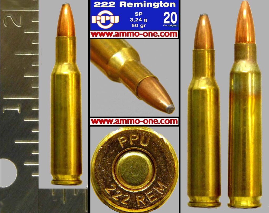 .222 Remington by prvi partizan, "JSP", "PPU" H/S, One Cartridge not a ...