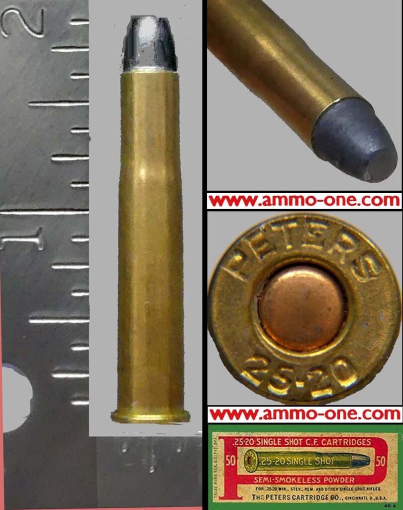 .25-20 SINGLE SHOT by Peters, One Cartridge not a Box, Collectible! May ...