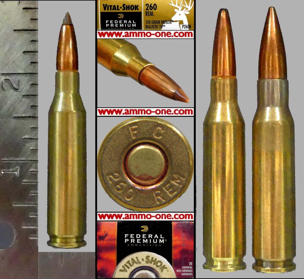 .260 Remington, "F.C." H/S by Federal, Ballistic Tip, One Cartridge not ...