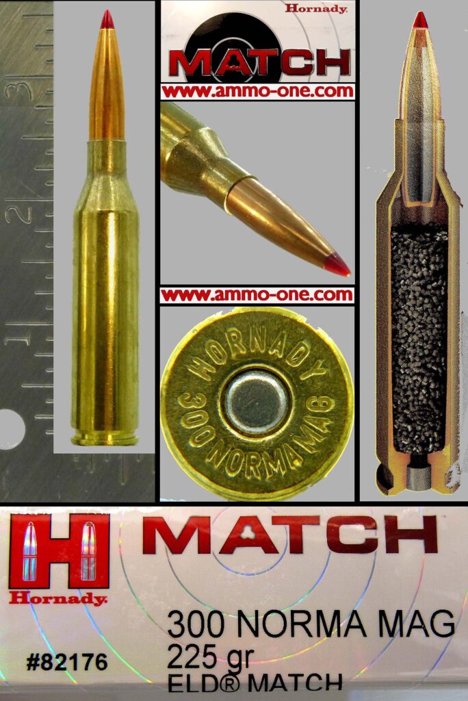.300 Norma Magnum by Hornady, MATCH, ELD, 1 cartridge not a box - Ammo-One1