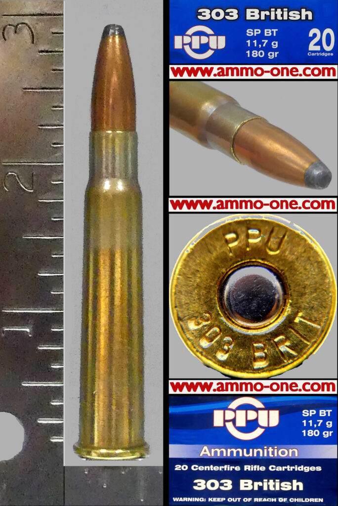 .303 British by PPU, 180gr JSP, One Cartridge , Not A Box! - Ammo-One1