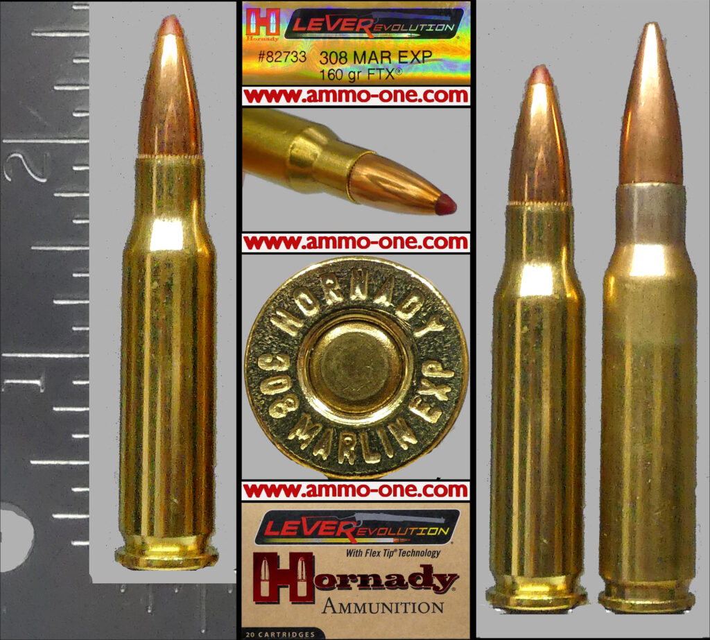 .308 Marlin Express by Hornady, FTX, One Cartridge Not A Box - Ammo-One1