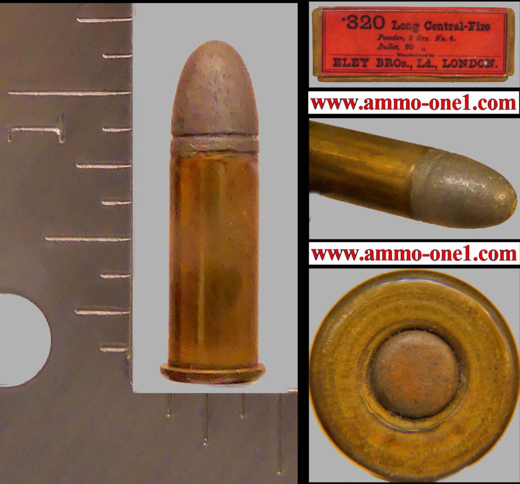 .320 Long Central-Fire Revolver, No H/S by Eley of London, One ...