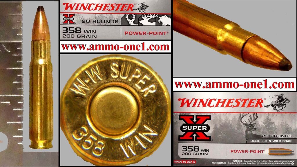 .358 Winchester by Win, 200 grain JSP (Jacketed Soft Point) One Box of ...