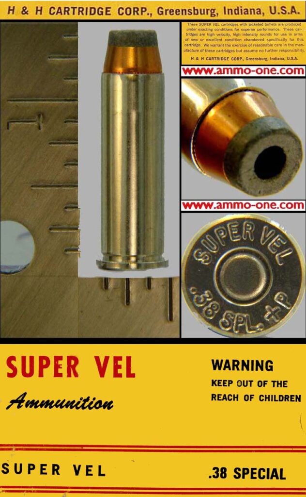 .38 S&W Special +P, Super Vel by H&H Cartridge Co. One Cartridge, not a ...