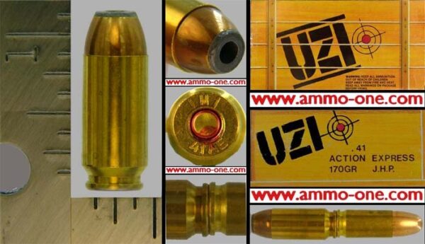 .41 Action Express, IMI, Uzi Brand, JHP, One Cartridge not a Box ...