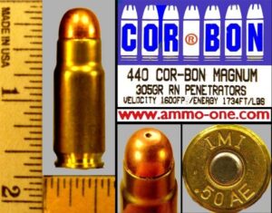 .440 COR-BON Magnum "Penetrator" Wildcat, "IMI 50 AE" Headstamp, Mint ...