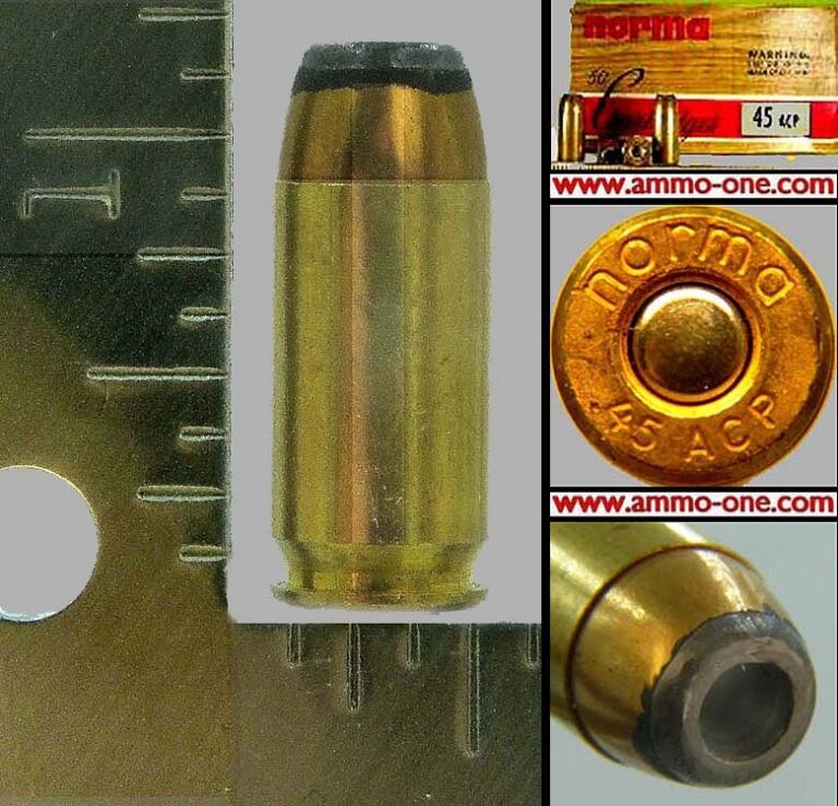 .45 Auto #11, older "norma 45 ACP" H/S by Norma of Sweden, JHP, One ...