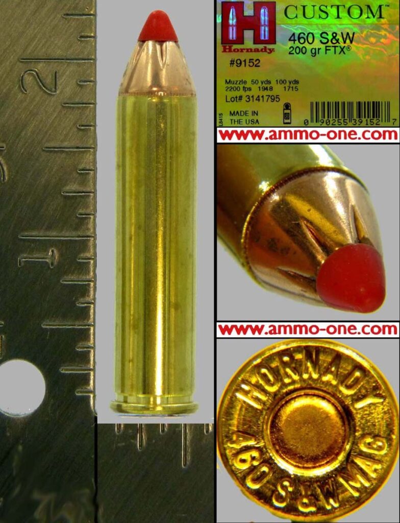 .460 Smith & Wesson Magnum by Hornady, FTX, One Cartridge not a Box ...