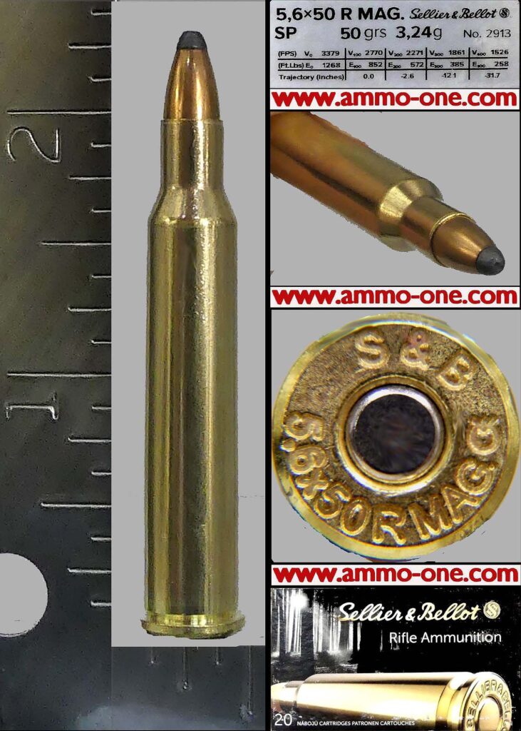 5.6x50Rmm Magnum (Rimmed), One Cartridge Not A Box! - Ammo-One1