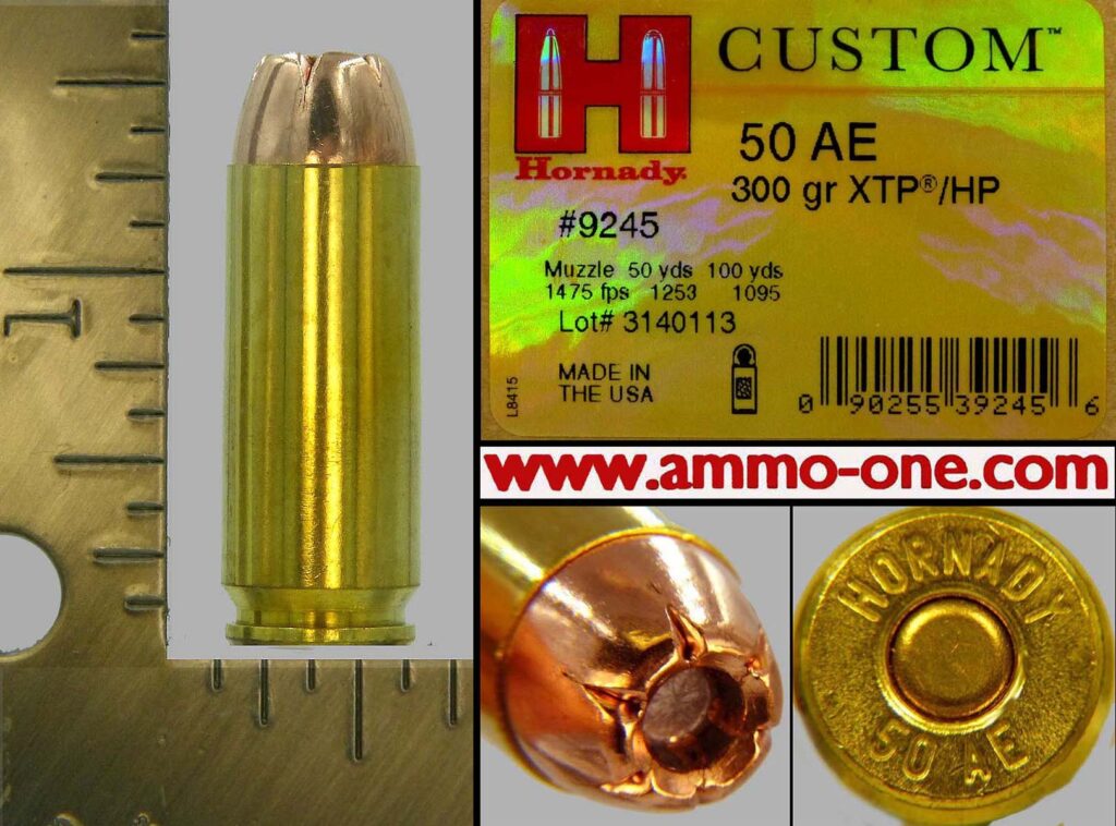 .50 Action Express by Hornady, Brass Case, XPT/HP, One Cartridge not a ...