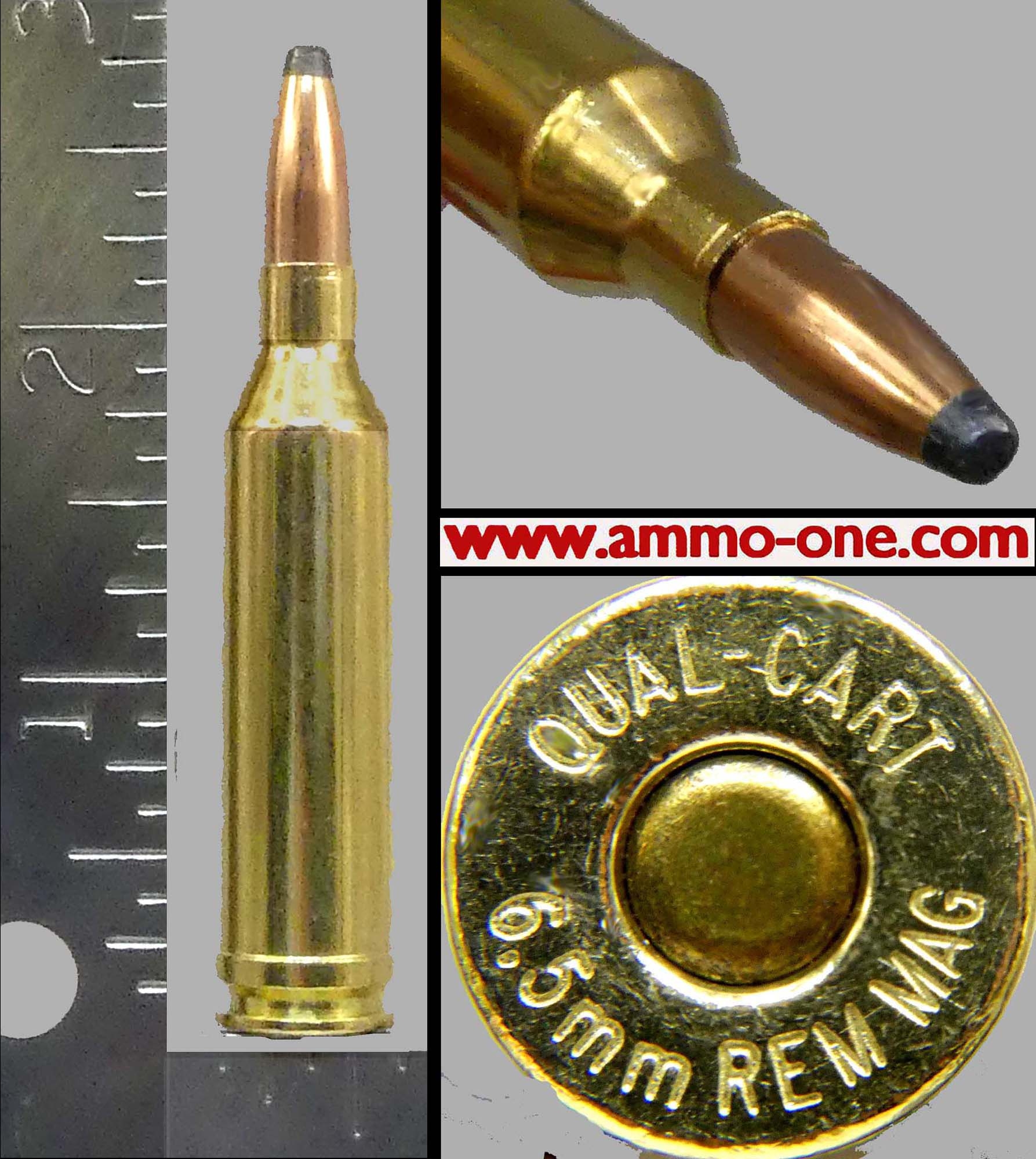 6.5mm Rem. Mag., Quality Cart. Brass, JSP, 1 cartridge, not Box - Ammo-One1