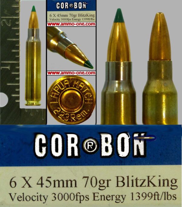 6x45mm for AR-15/M16 rifles by COR-BON, One Cartridge, not a box - Ammo ...