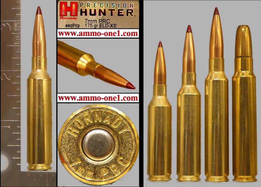 7mm PRC by Hornady, 175 grain ELD-X, One Cartridge not a Box. - Ammo-One1