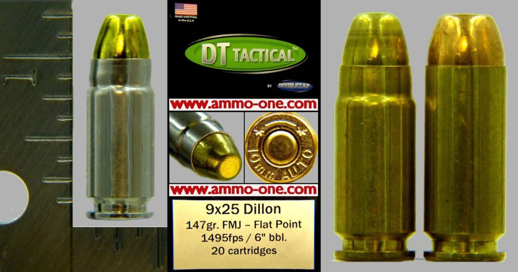 a.) 9x25mm Dillon Wildcat from 10mm Auto, By Double Tap,"10mm" H/S, FMJ ...