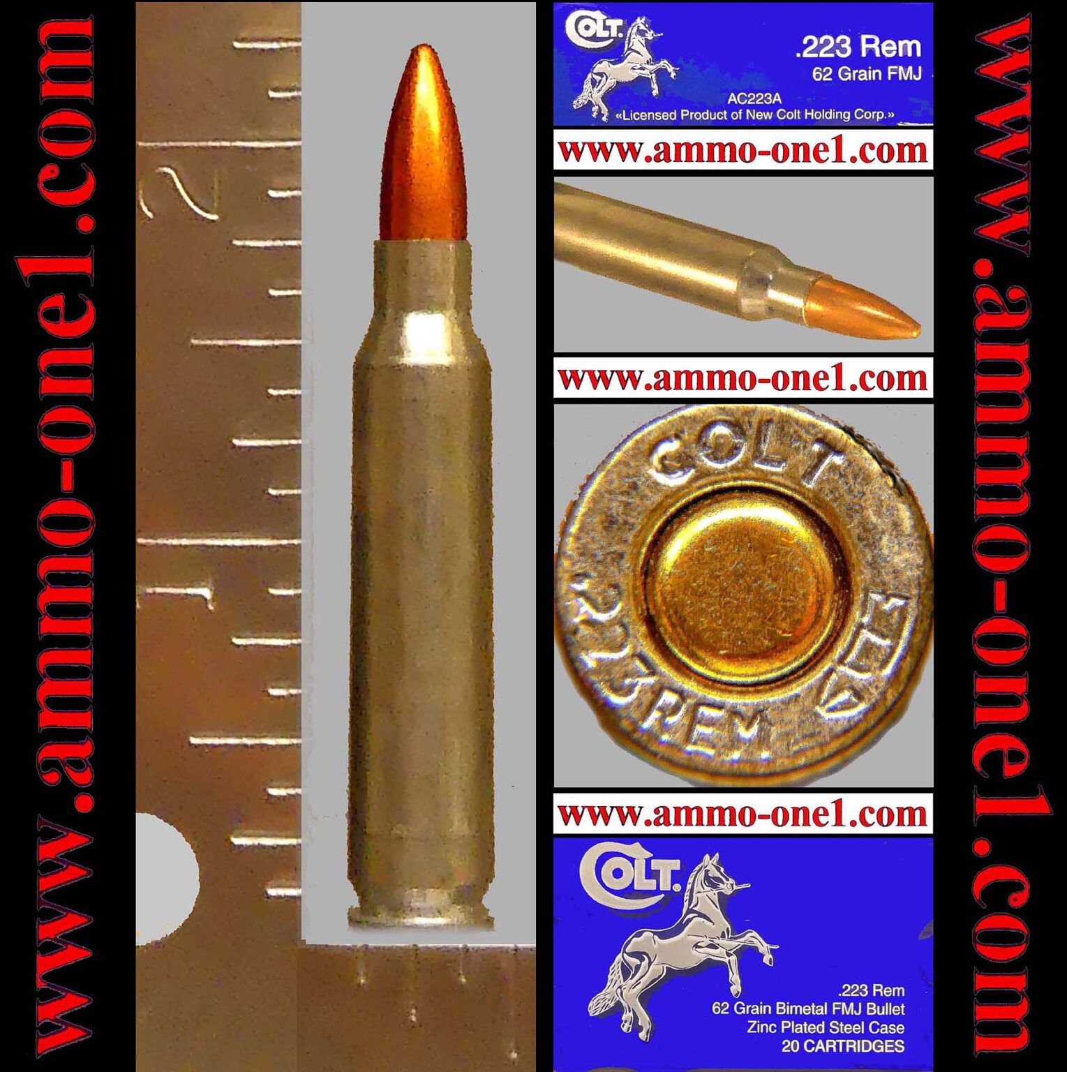 (a008) .223 Remington by COLT / Barnaul, 2014 Special Run, "COLT" H/S ...