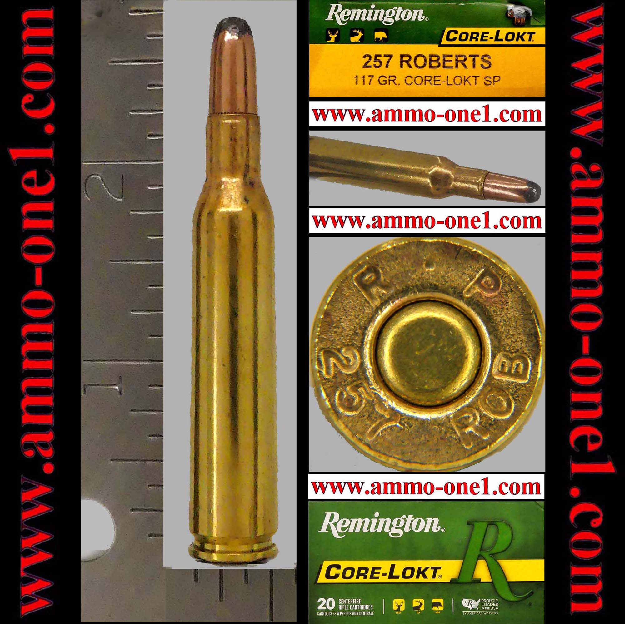 (item # 1) .257 Roberts by Remington, "R-P 257ROB" H/S, JSP, One ...